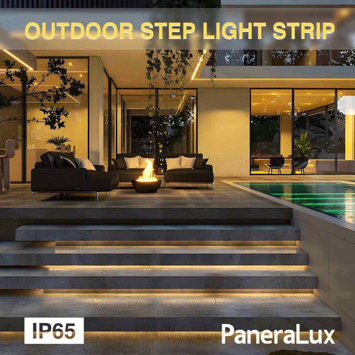 Outdoor Step Light Strip - Outdoor Stair Lights | PaneraLux